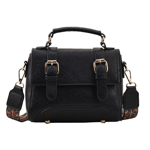 Badu Bg Квадратна дамска чанта от кожа с метала катарама Badu Bg