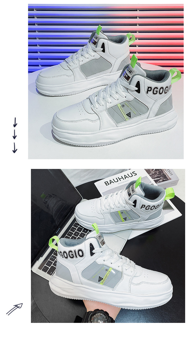 Badu.bg Високи мъжки кецове от еко кожа с връзки ежедневен модел - Badu.bg