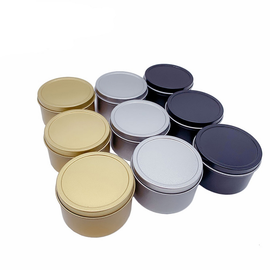 Badu Bg Направи си сам кръгли метални буркани Алуминиеви кутии с капаци Козметични контейнери за