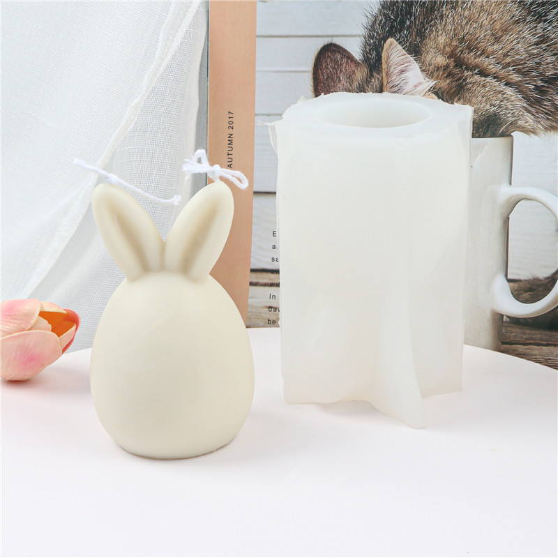 Badu Bg Заешка силиконова форма за свещ Великден Хелоуин Стереоскопична 3d торта със сладки