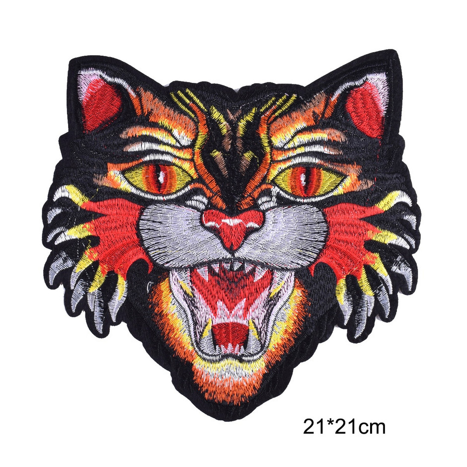 Badu.gr Dragon Tiger Wolf Punk Biker Patch Iron On Embroidered Clothes Patch για αυτοκόλλητα ...