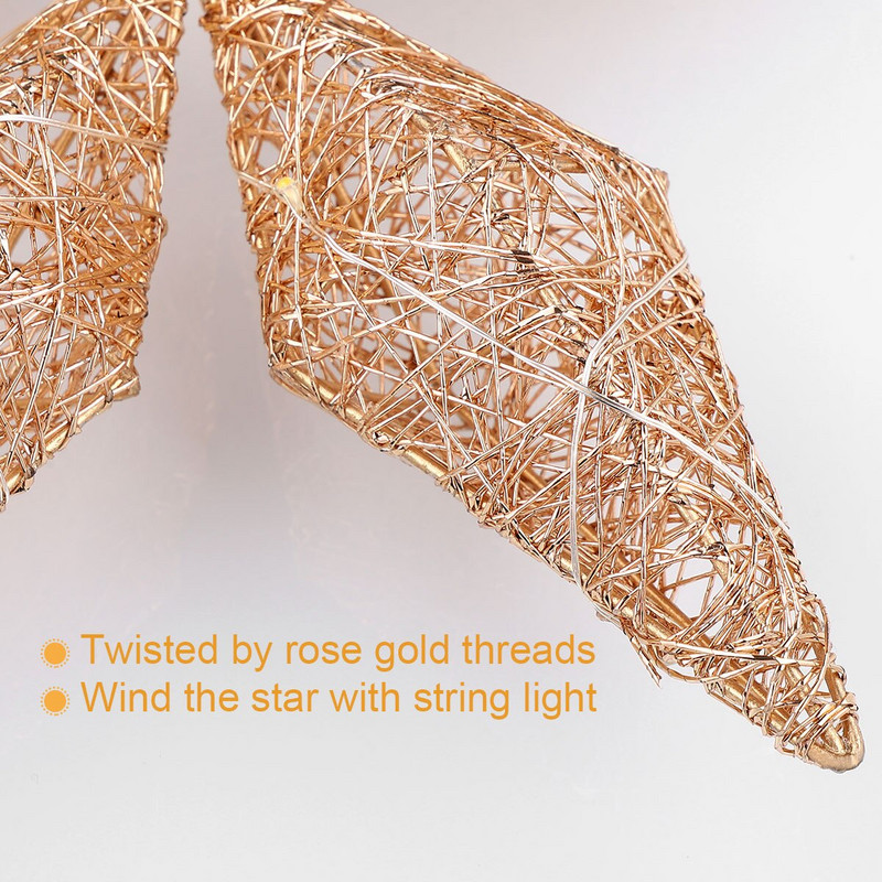 Badu.bg Светлина със звезди за коледна елха Резервни лампи за върховете ...