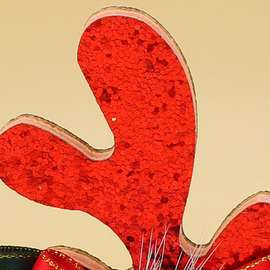 1 чифт коледни щипки за коса Мини камбана Блестяща универсална щипка за коса с еленови рога