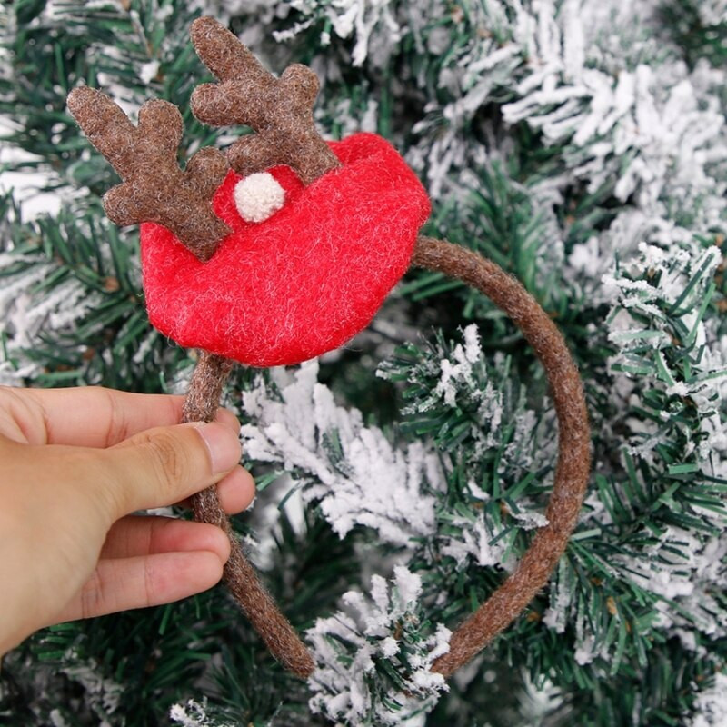 Badu Bg 587c Коледно празнично парти лента за глава Сладка мини барета Шапка Обръч за коса от