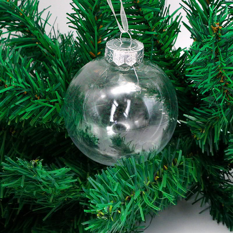 Badu.bg 6/8/10CM Прозрачна топка Пластмасови коледни топки Baubles ...