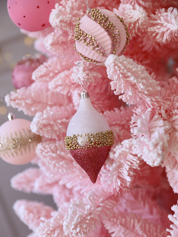 Badu Bg Pink Xmas Pendant 2022 Коледна украса за парти Украси за