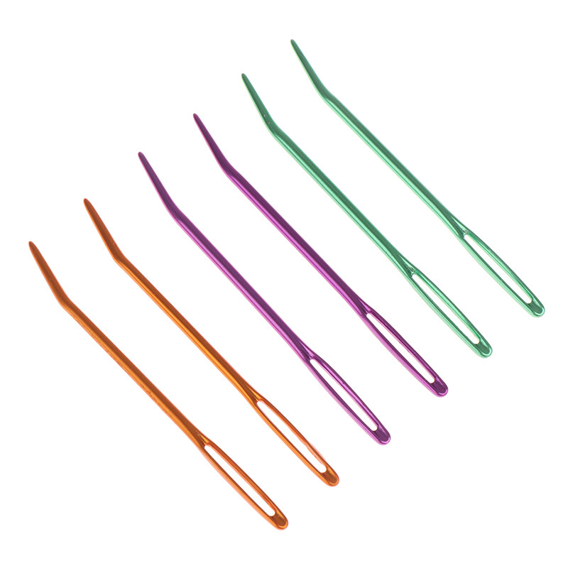 Badu Bg 2 10 бр прежди игли за плетене гоблени игли с извит връх за плетене на една кука голяма