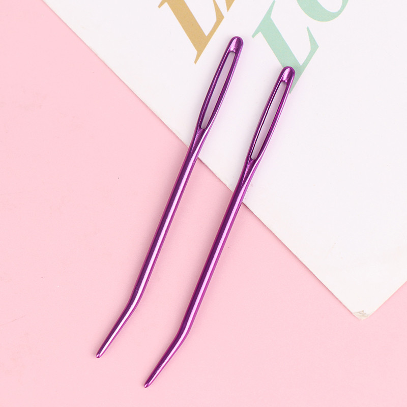 Badu Bg 2 10 бр прежди игли за плетене гоблени игли с извит връх за плетене на една кука голяма