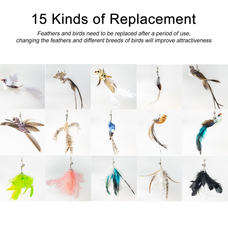 Badu.hr Handfree Bird/Mačji štap od perja sa zvonom Snažne interaktivne ...