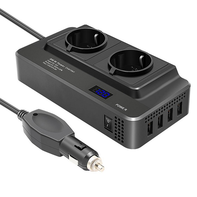 Badu Bg Автомобилен инвертор 200w 12v към 220v преобразувател на