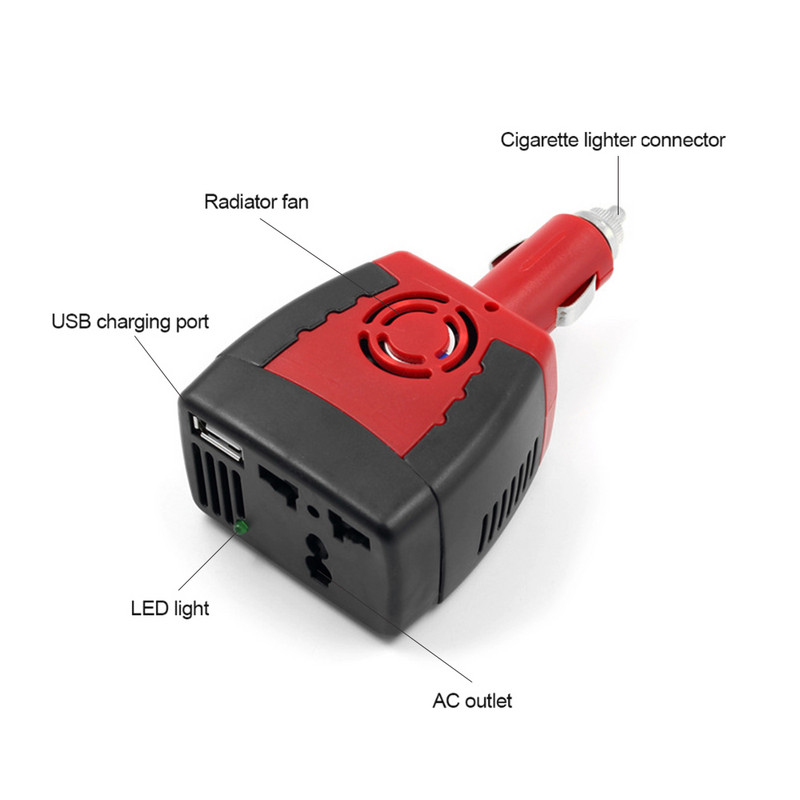Badu Bg 150w автоматичен инвертор на захранване Dc 12v към Ac 220v