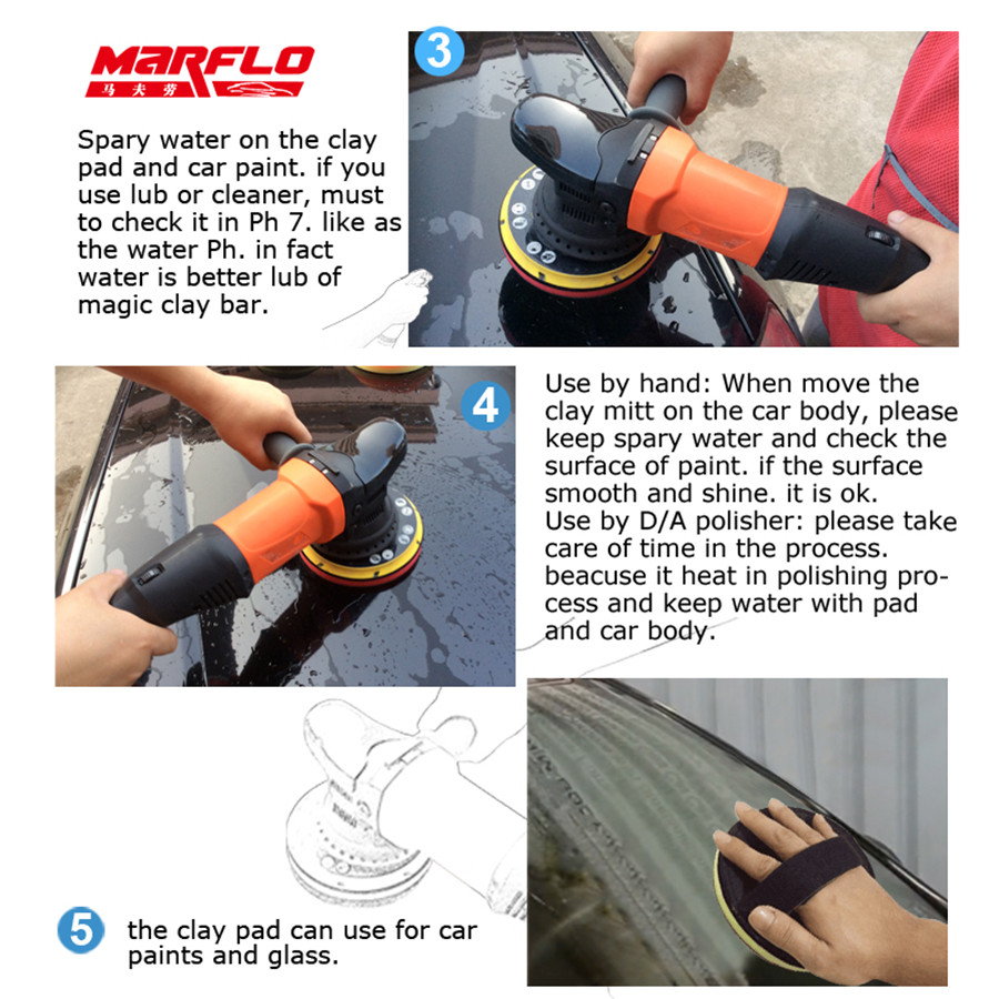 Badu.bg Грижа за боята MARFLO Magic Clay Pad Holder Gloss Seal Car ...
