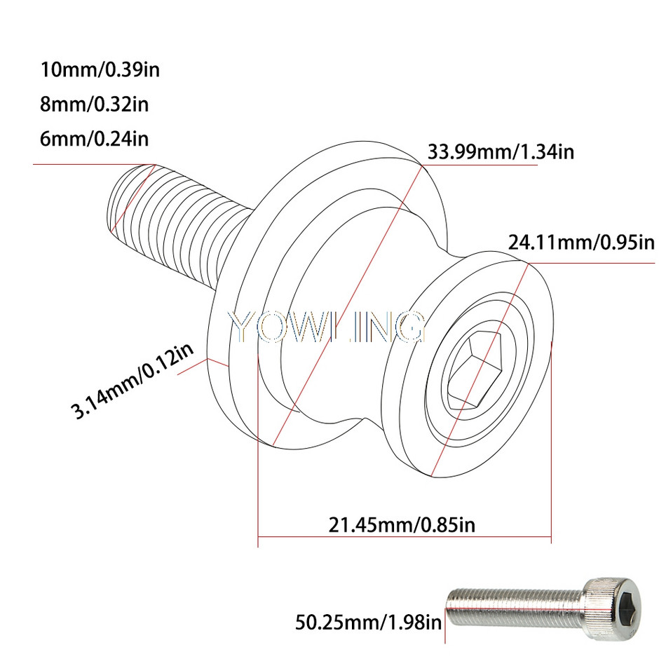 Badu.bg Нов CNC M6 M8 M10 Стойка за мотоциклет Винт Swingarm Макари Плъзгач за BMW S1000RR ...