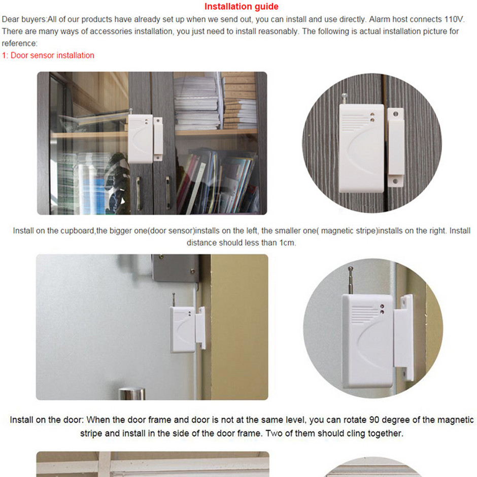 Badu Bg 1 комплект Домашна охрана 6 безжични зони и 4 жични зони Sms Gsm алармена система Pir