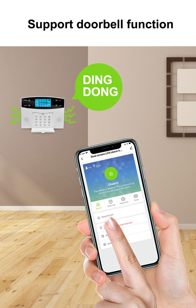 Tuya Интелигентна Wifi алармена система Gsm безжична домашна охрана срещу крадци Звукова аларма