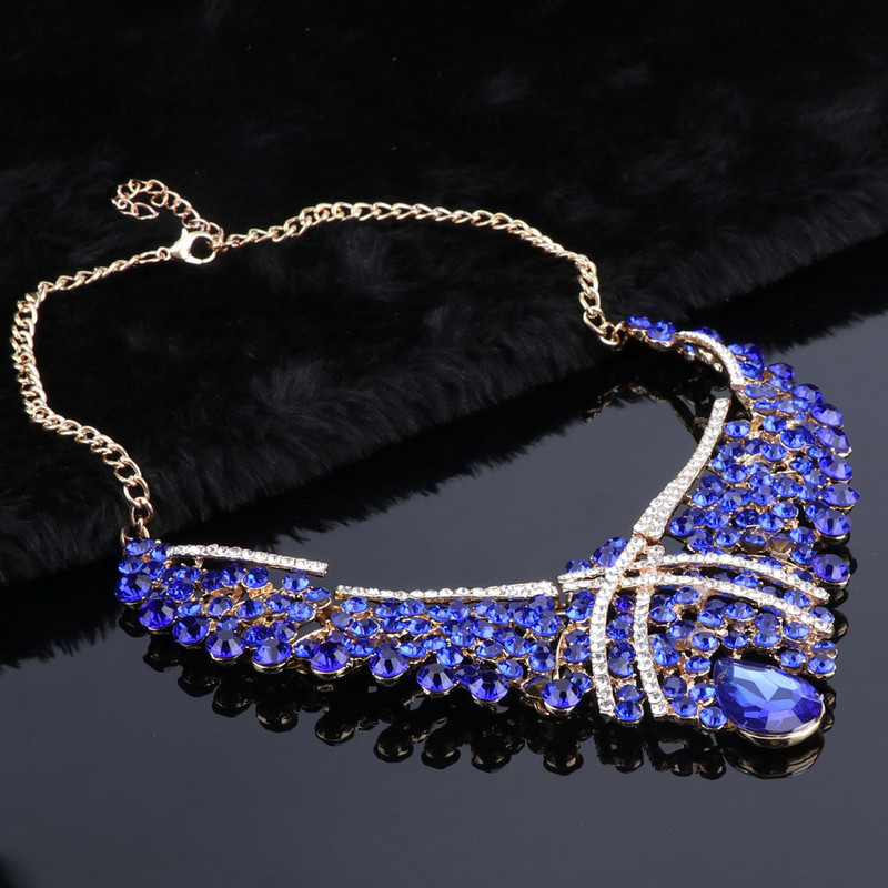 Badu Bg Модни булчински комплекти бижута Сватбени колиета Обеци за булки Аксесоари за парти