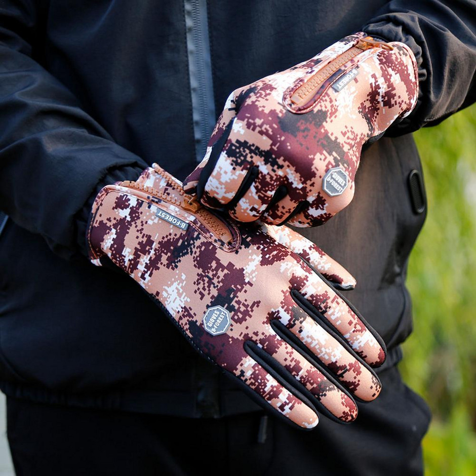 Зимни топли със сензорен екран ръкавици за бягане колоездене за мъже жени за B Forest Унисекс