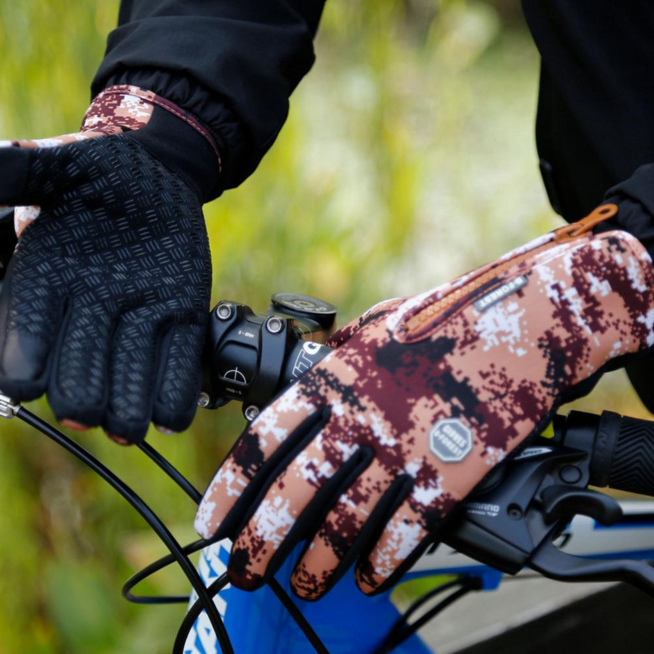 Зимни топли със сензорен екран ръкавици за бягане колоездене за мъже жени за B Forest Унисекс