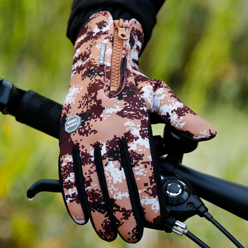 Зимни топли със сензорен екран ръкавици за бягане колоездене за мъже жени за B Forest Унисекс