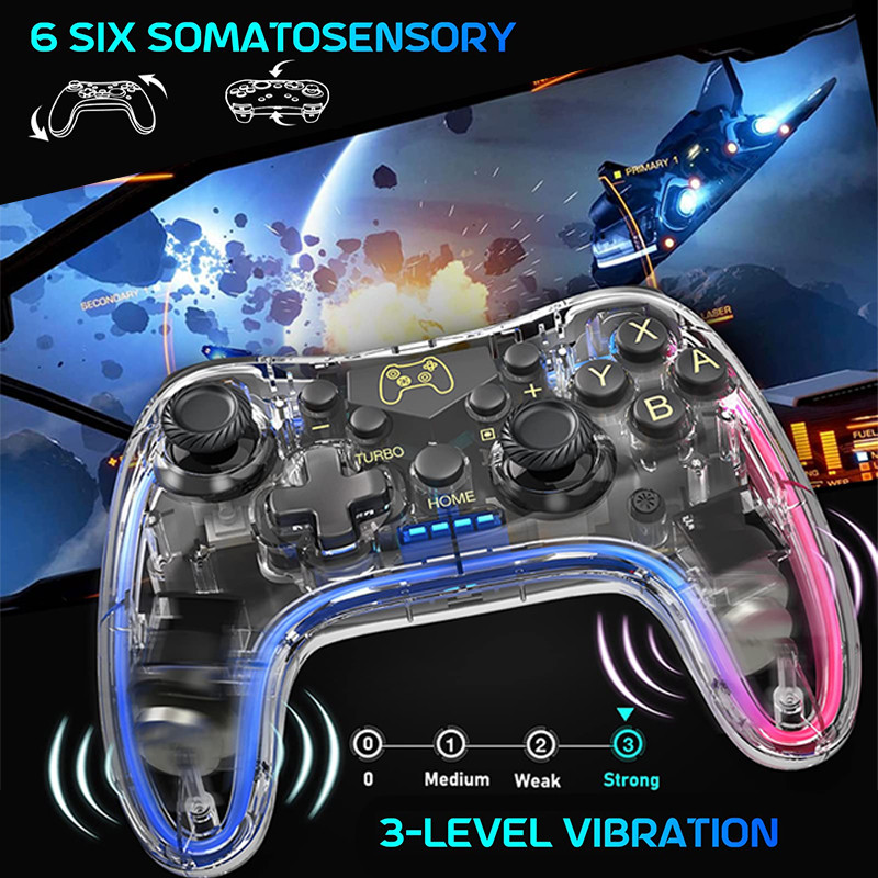 Геймпадове за видеоигри RGB Wireless Pro Controller Съвместим Nintendo Switch/Switch Lite/Switch ...