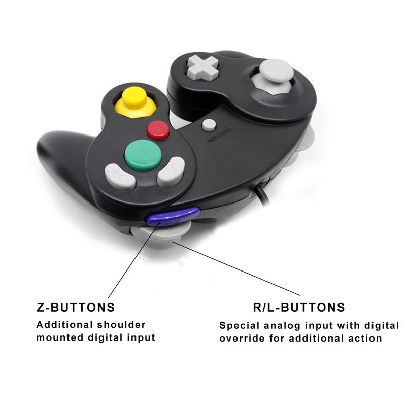 Badu.bg За контролер Gamecube USB кабелен ръчен джойстик Съвместим ...