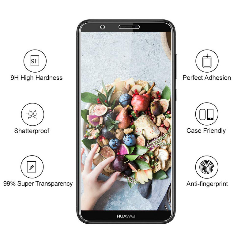 Badu.bg Пълен закален стъклен протектор за екран за смартфон Huawei P ...