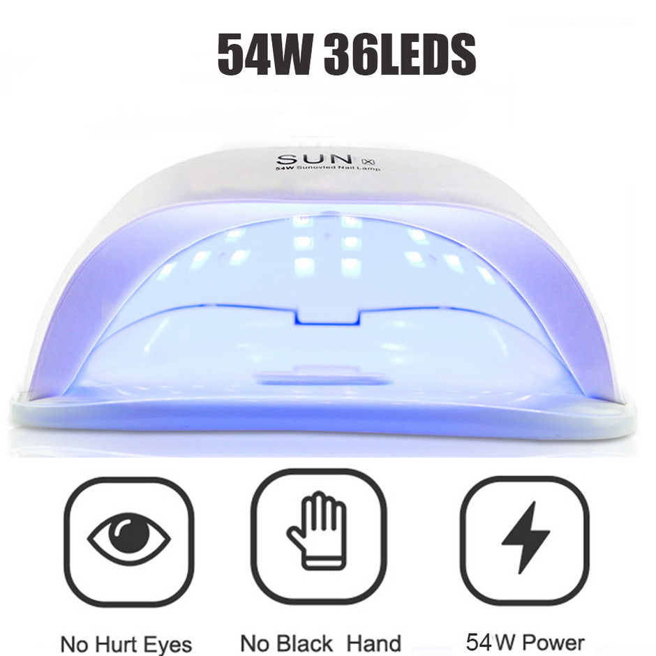 Badu.bg Марка Rainbow 9 LED UV лампа 48W SUN Light LED UV машина за изсушаване на нокти за ...