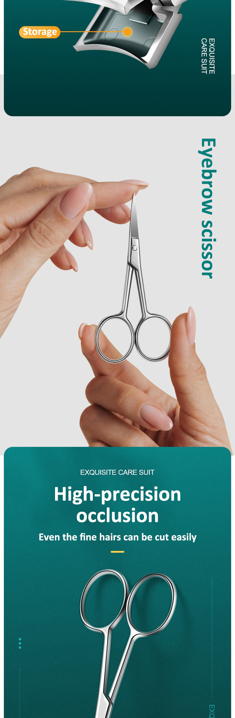 Комплект за пътуване Ножица за нокти Преносими луксозни комплекти за маникюр Комплекти за