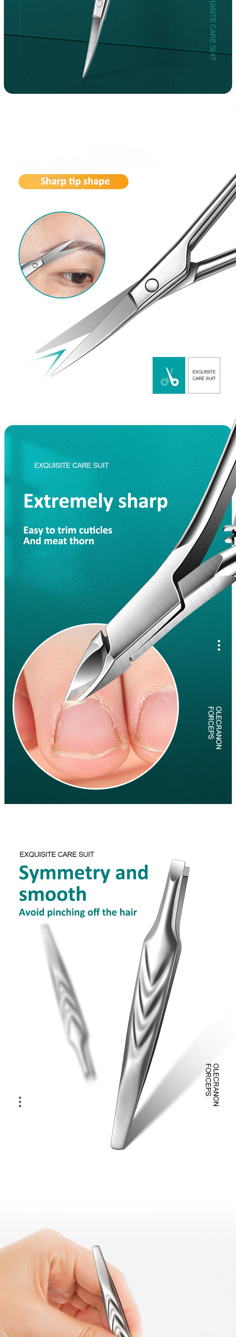 Комплект за пътуване Ножица за нокти Преносими луксозни комплекти за маникюр Комплекти за