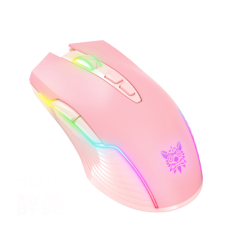 Badu.bg Нов продукт ONIKUMA CW905 Cute Pink Wireless Gaming Mouse RGB ...