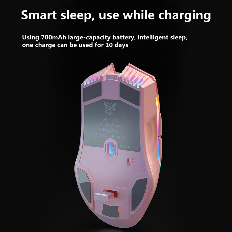 Badu.bg Нов продукт ONIKUMA CW905 Cute Pink Wireless Gaming Mouse RGB ...