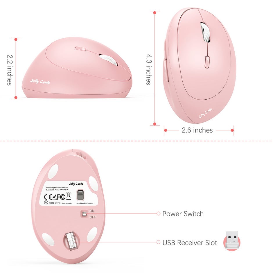 Badu.bg Jelly comb 2.4GHz Безжична мишка за лаптоп Акумулаторна ...