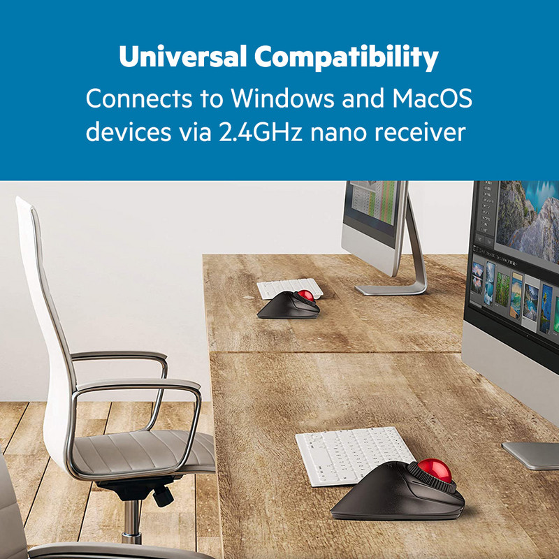 Badu.bg Kensington Original Orbit Fusion Wireless Trackball Mouse 2 ...