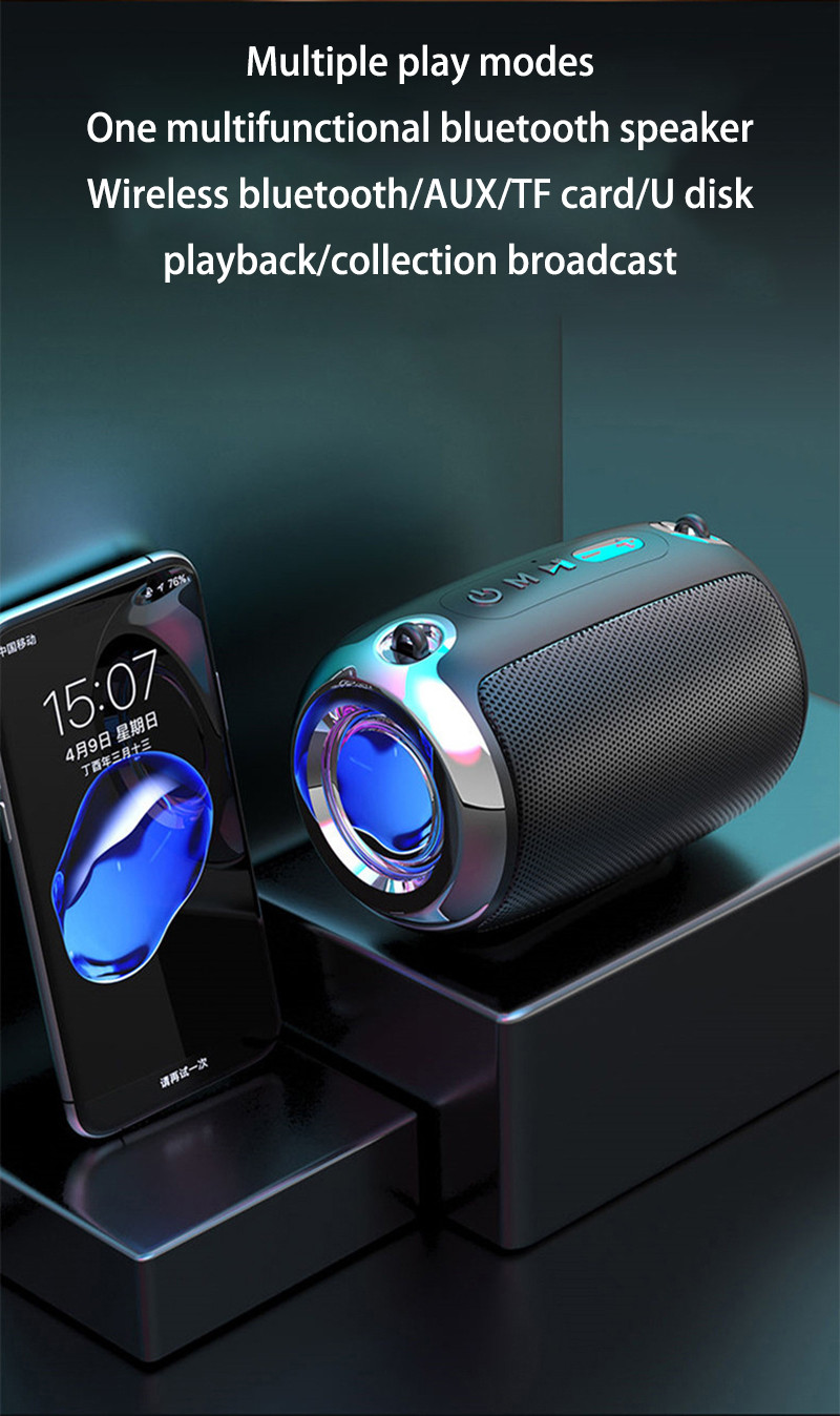 Badu.bg Мощна Bluetooth кутия за високоговорители, външна преносима TWS ...
