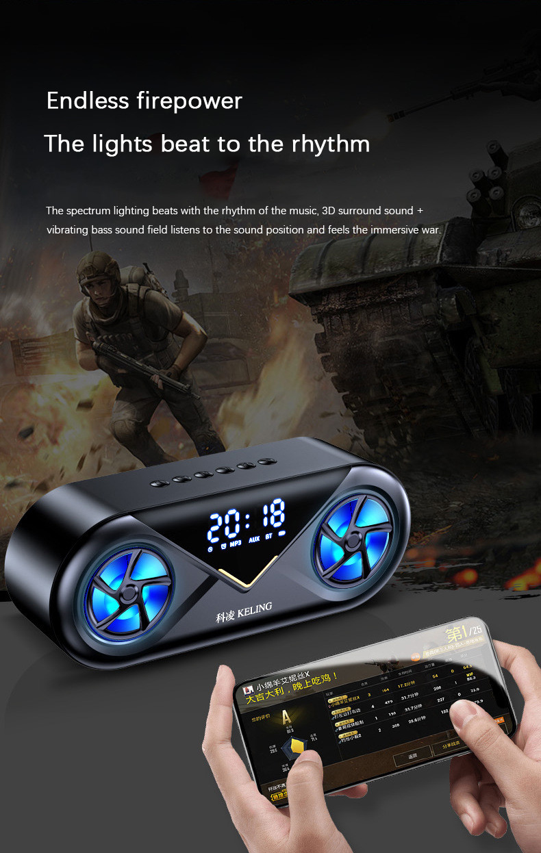 Badu.bg FM радио Altavoces Bluetooth-съвместими високоговорители LED Caixa De Som Amplificada ...