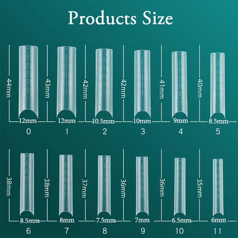 Fili 120pcs Uv Extend Gel Molds Квадратни полупокрити маникюрни инструменти Акрилни фалшиви