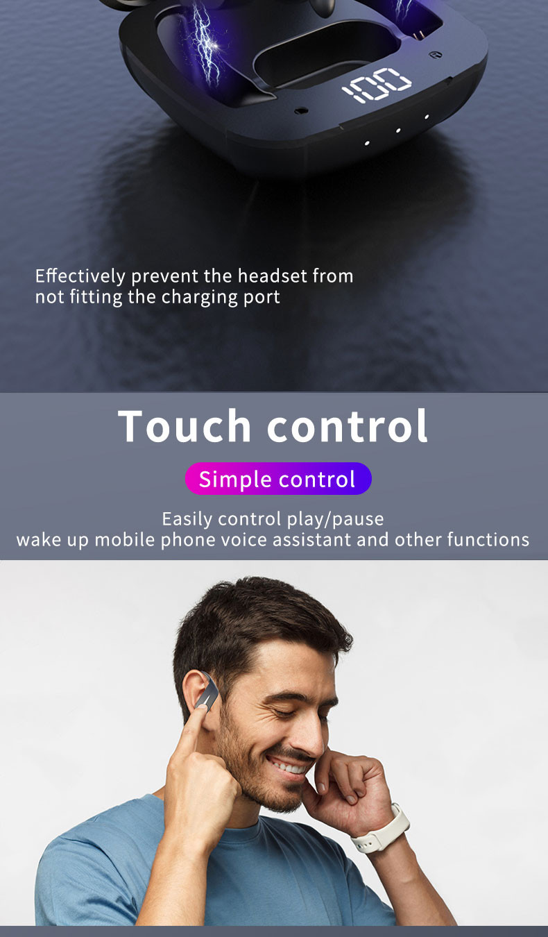 Badu.bg Безжични Bluetooth слушалки Спортни водоустойчиви TWS Bluetooth ...