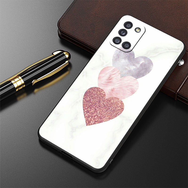 Калъф за телефон Gold Pink Rose Glitter Hearts за Oneplus 9R 8T 7T 10R ...