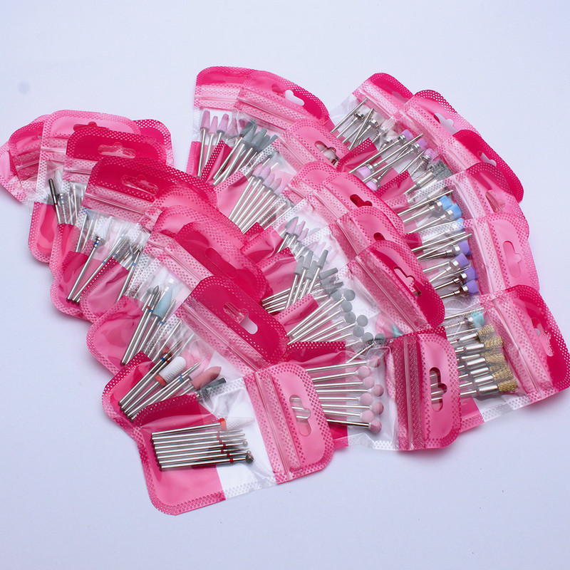 8 бр фрези Caremic Диамантени свредла за нокти Комплект въртящи се електрически битове за пили