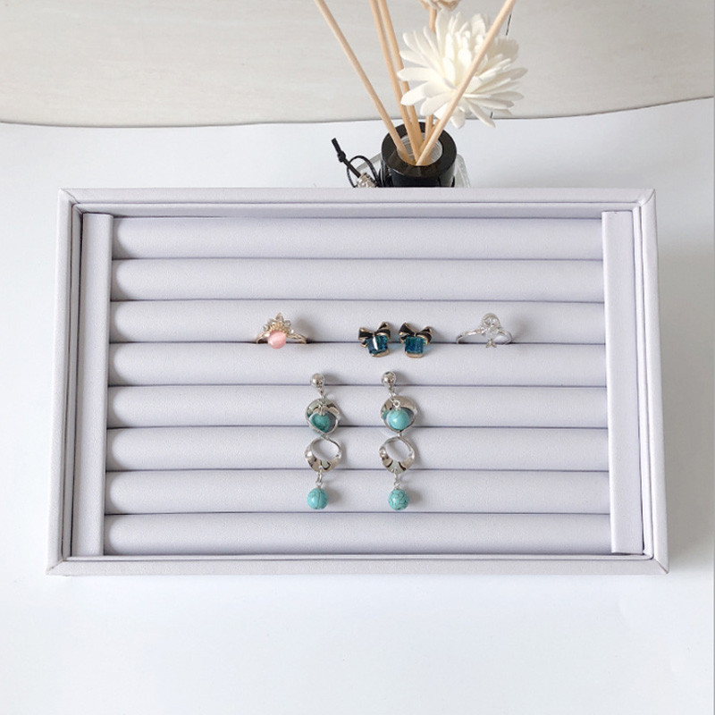 Badu Bg Нови кадифени тави за бижута Кутия за обеци Пръстени Кутия за съхранение Кутия за бижута