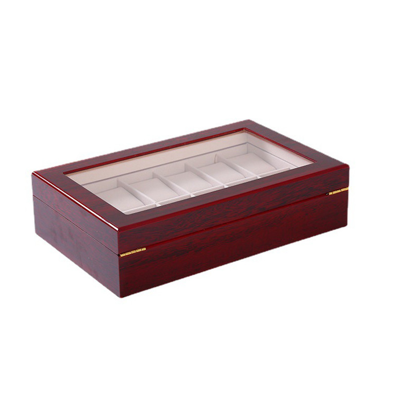 Badu Bg Луксозни дървени кутии за часовници Кутия за съхранение Организатор Кутия Витрина Калъф