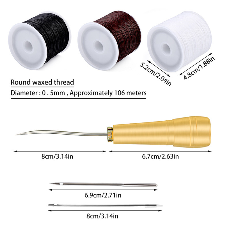 Badu Bg Lmdz Комплект за шиене на кожа Направи си сам Игла за шило за шиене на кожа с комплект