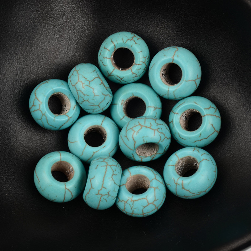 Badu Bg 50 бр опаковка 8x14 Mm кръгове зелени бели мъниста с големи