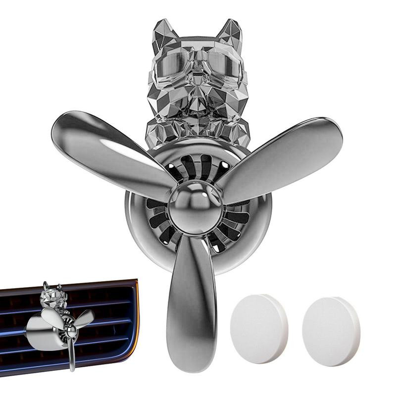 Badu Bg Булдог Ароматизатор за кола Сладко куче Пилот Аромат за кола Дифузор Въртяща се перка