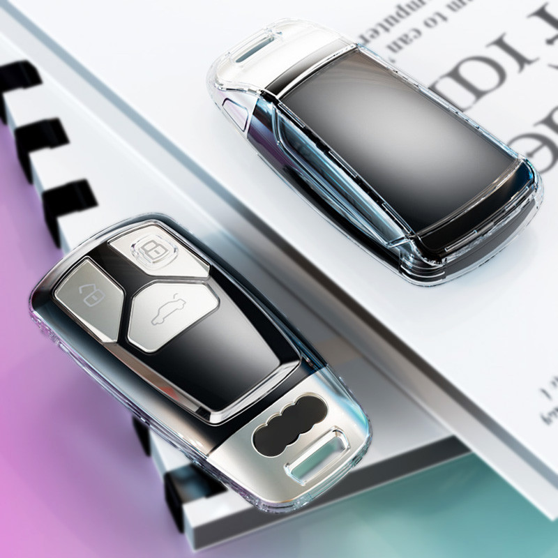 Badu.bg НОВ прозрачен калъф за ключове за кола за Audi A5 A6 8S Q7 4m S4 S5 S7 A4 8W B9 A4L Q5 ...