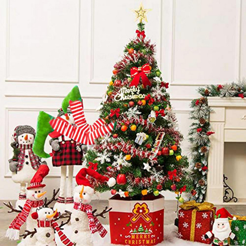 Badu Bg Авто Коледен орнамент Елф Дядо Коледа Крака на ивици Шаблон Коледна празнична кола Парти