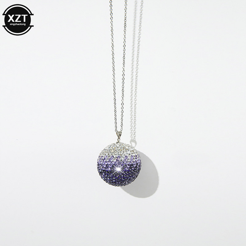 Badu Bg Висулка за кола с кристална топка Висулка за огледало за обратно виждане за кола Bling