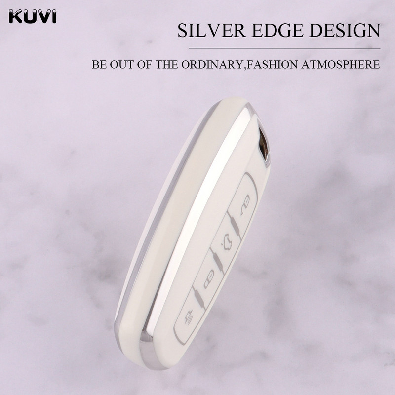 Badu.bg Калъф за калъф за ключове от TPU с 4 бутона за галванично покритие за Great Wall Haval ...