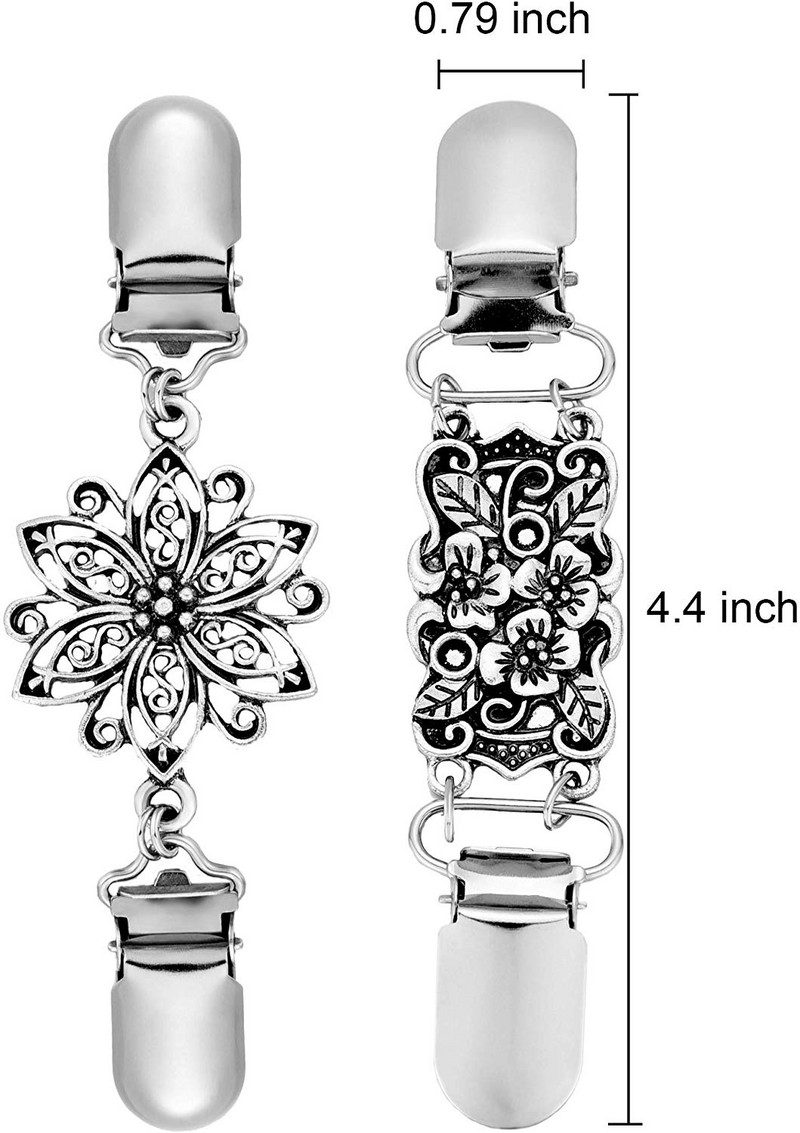 Badu.bg Jetec 2 чифта ретро пуловер щипки за риза жилетка яка щипка ...