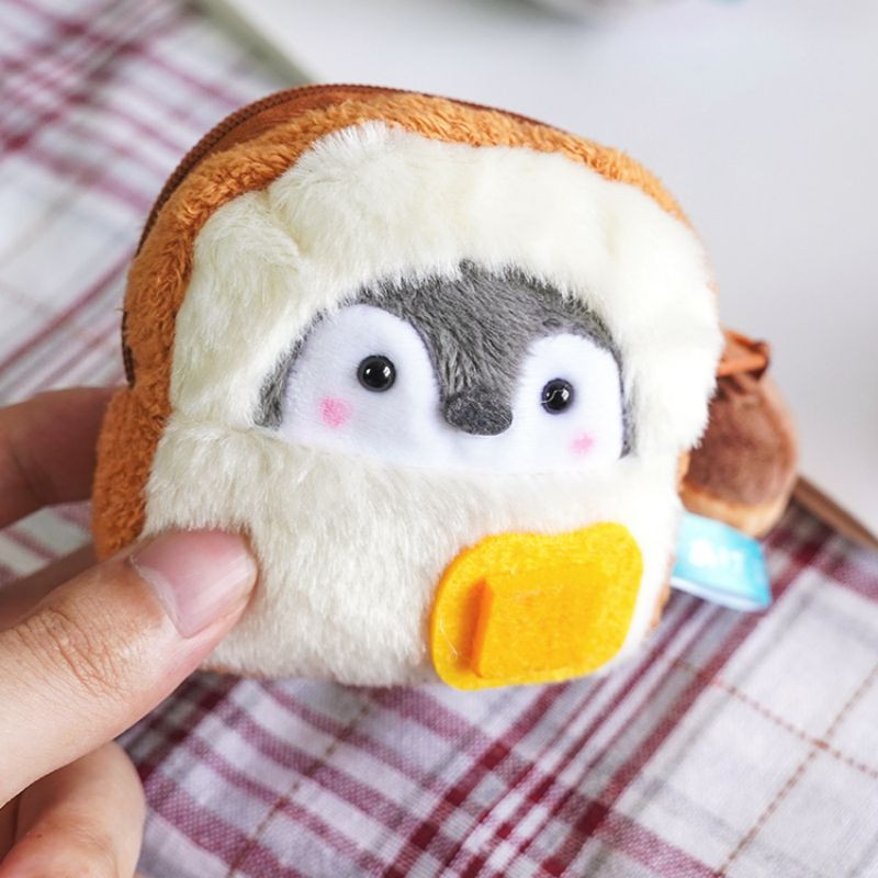 Badu Bg Сладки ключодържатели с чанта за монети Анимационен пингвин Кукла Ключодържатели Полезна